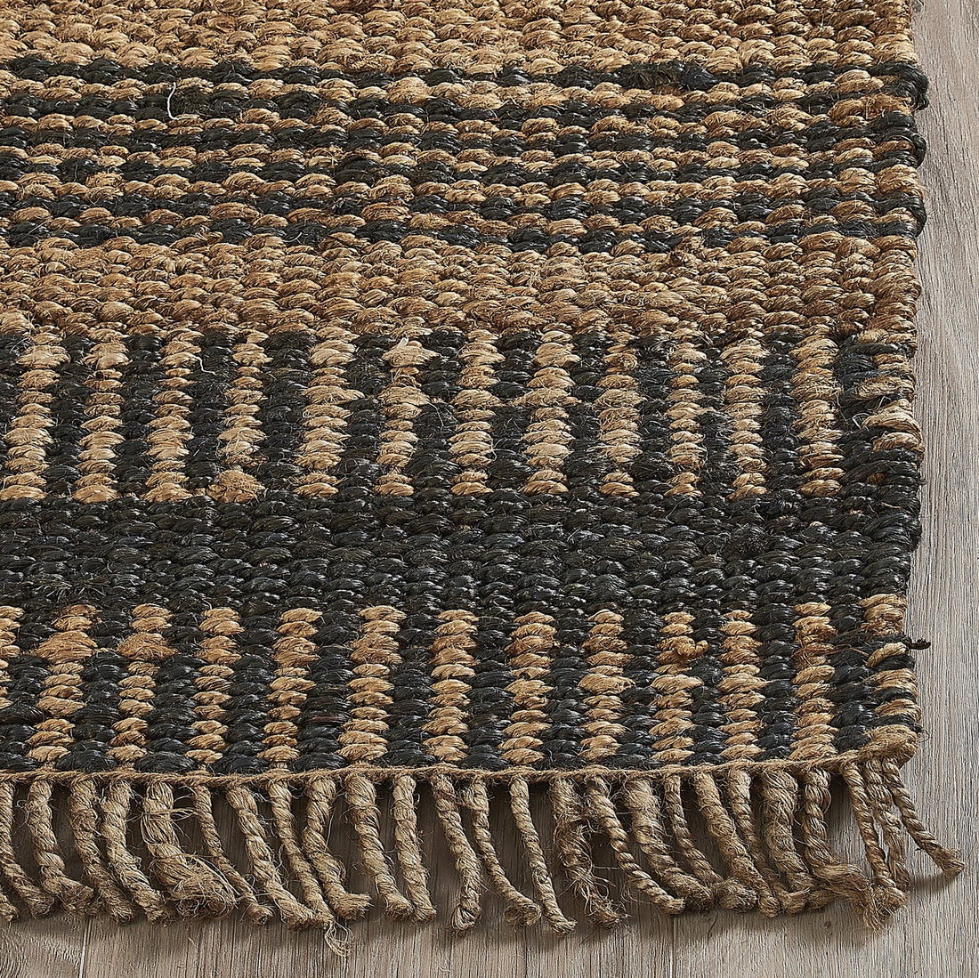 Glacier - Charcoal - Jute Gray Rug | Fab Habitat Eco-friendly Home Decor