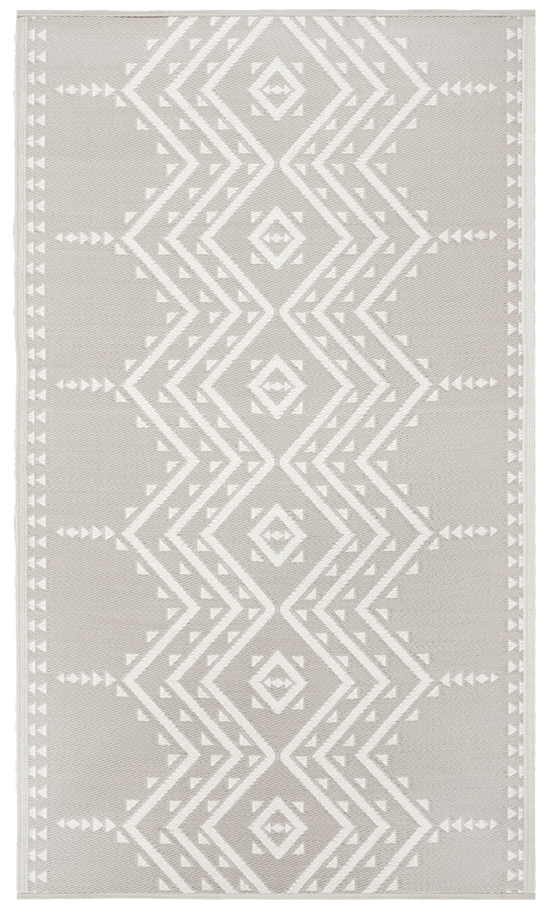 Buy Online Ojai - Beige Aztec Outdoor Rug for Patio - Fab Habitat